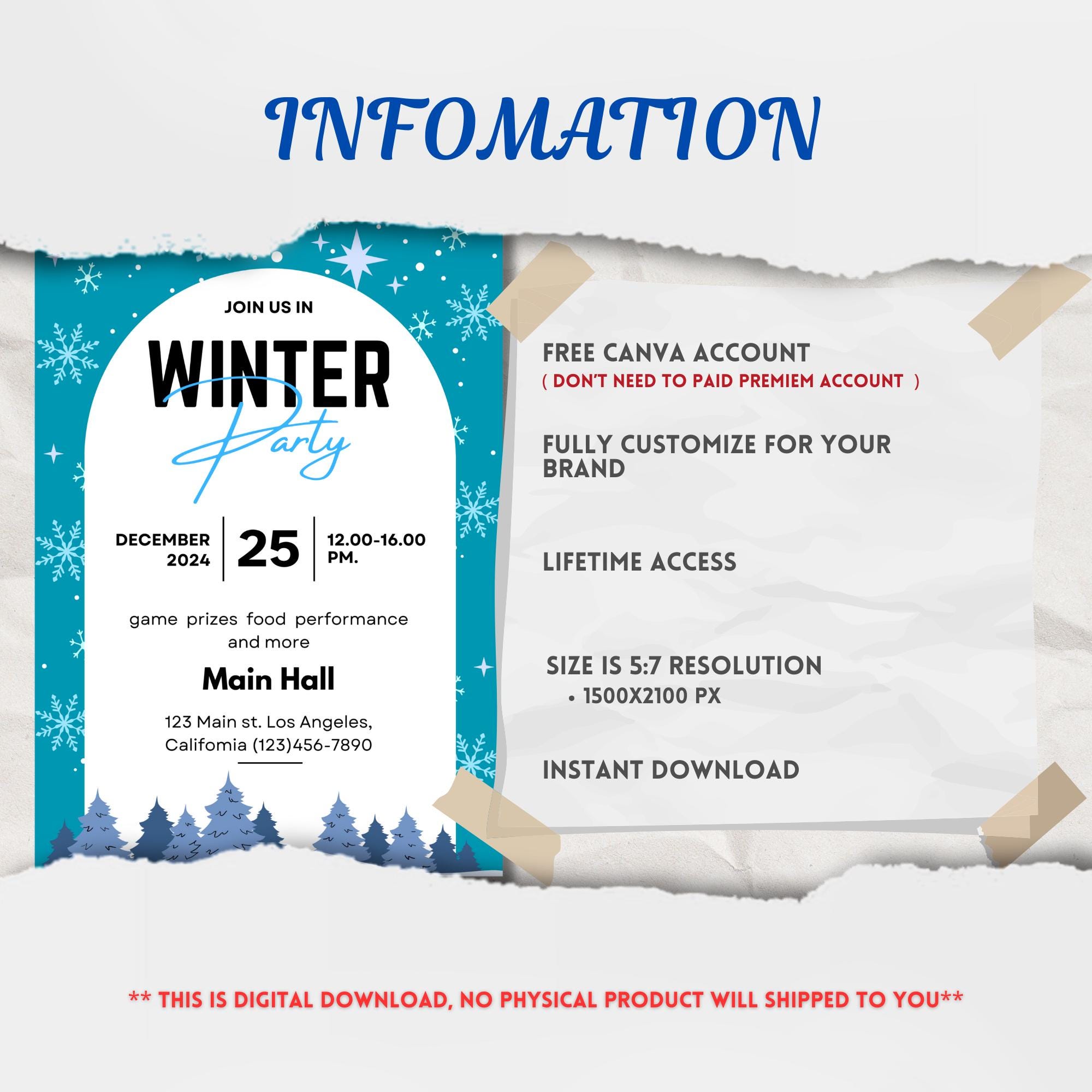 Editable Holiday Festival Event Flyer, Christmas Festival Poster ...