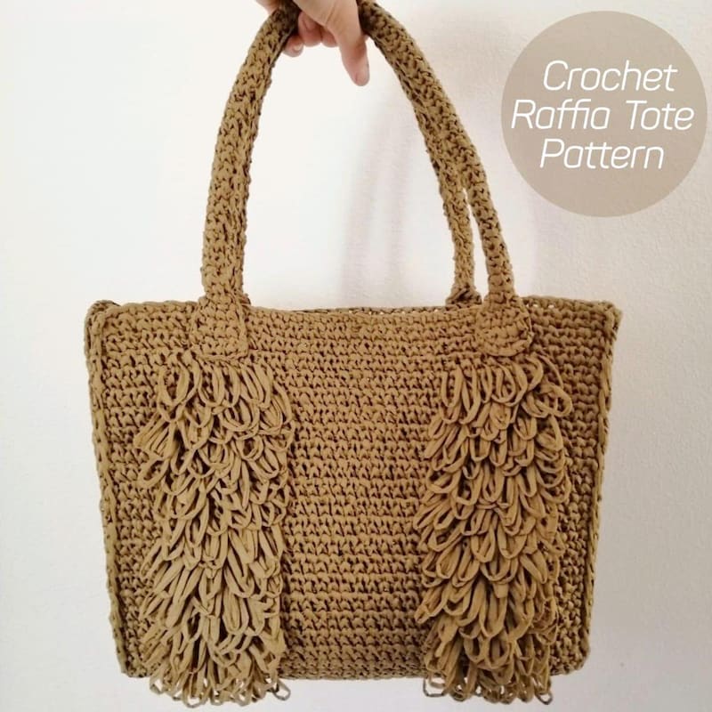 Crochet Straw Handbag Pattern - Etsy