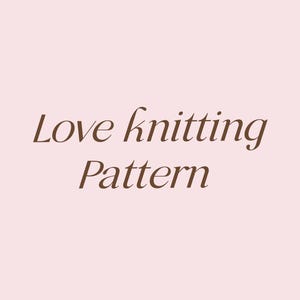 loveKnittingPattern - Etsy