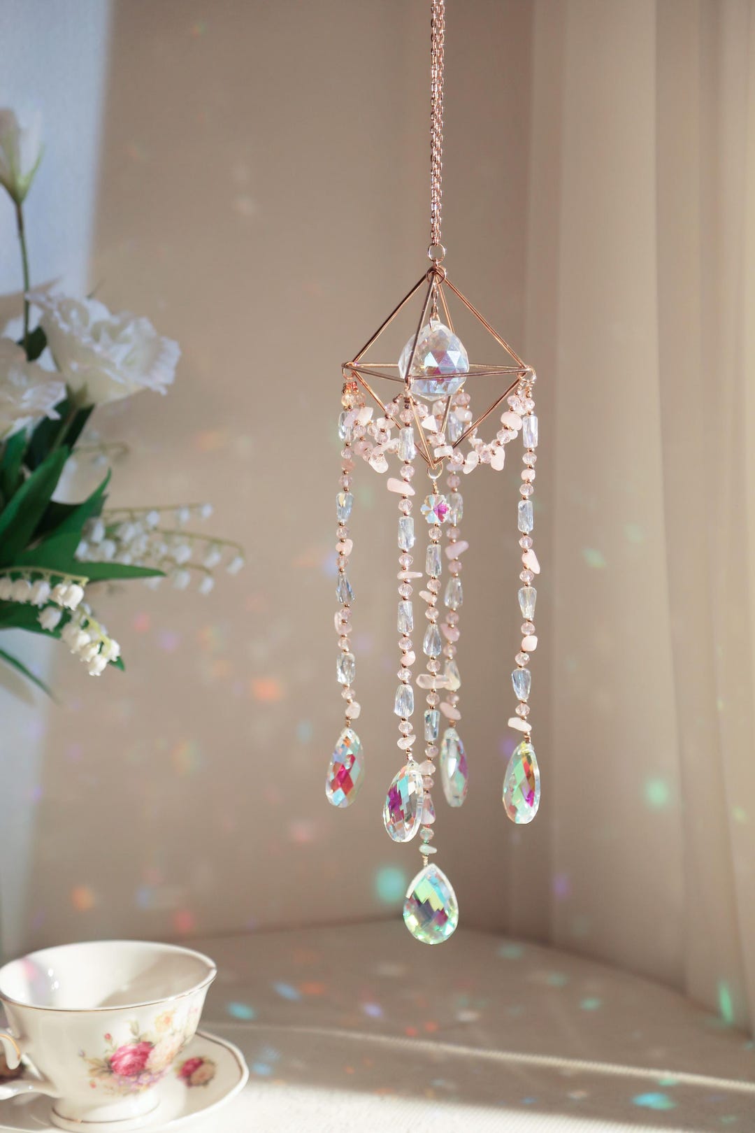 Sun Catcher/crystal Suncatcher, Healing Crystal Wall Hanging, Wall ...