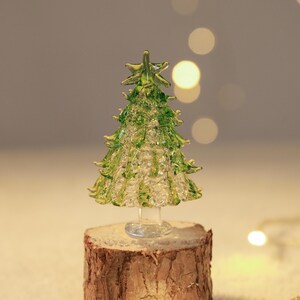 Handmade Stained Glass Miniature Christmas Tree, Glass Christmas Tree ...