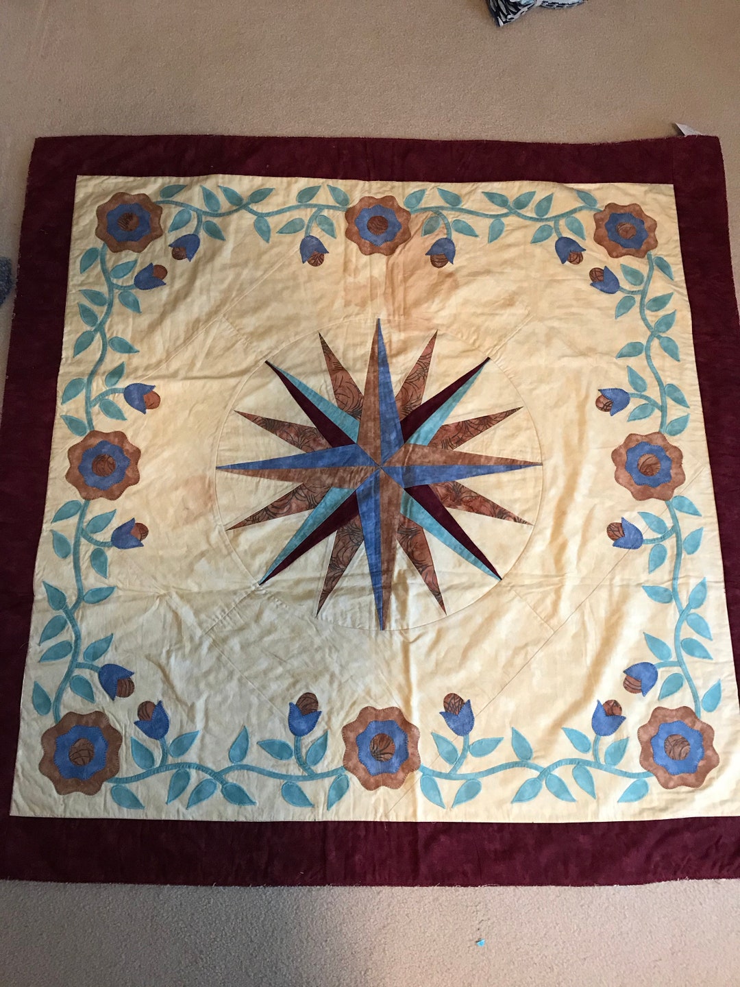 Mariners Compass Tablecloth - Etsy