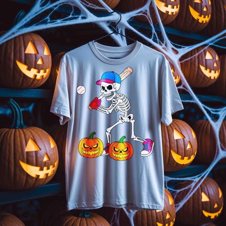 Skeleton Baseball Halloween Svg, Baseball Halloween Svg, Skeleton ...