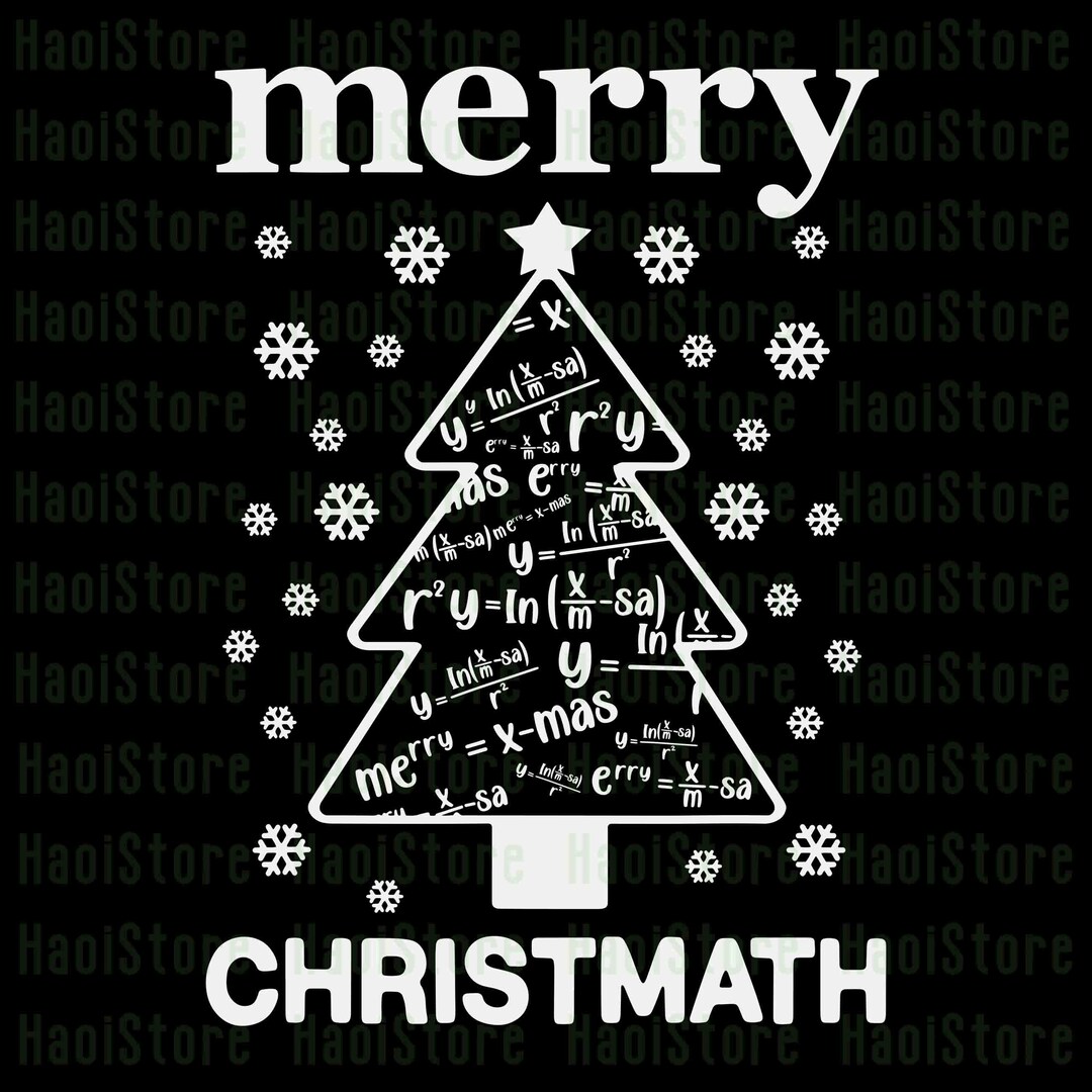 Merry Christmath Svg, Math Christmas Tree Xmas Svg, Mathematics ...