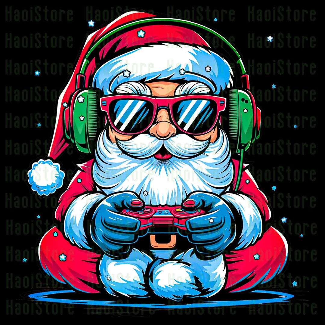 Noël Gamer Boys jeu vidéo Santa Xmas Svg, Gamer Png, Gamer Christmas ...