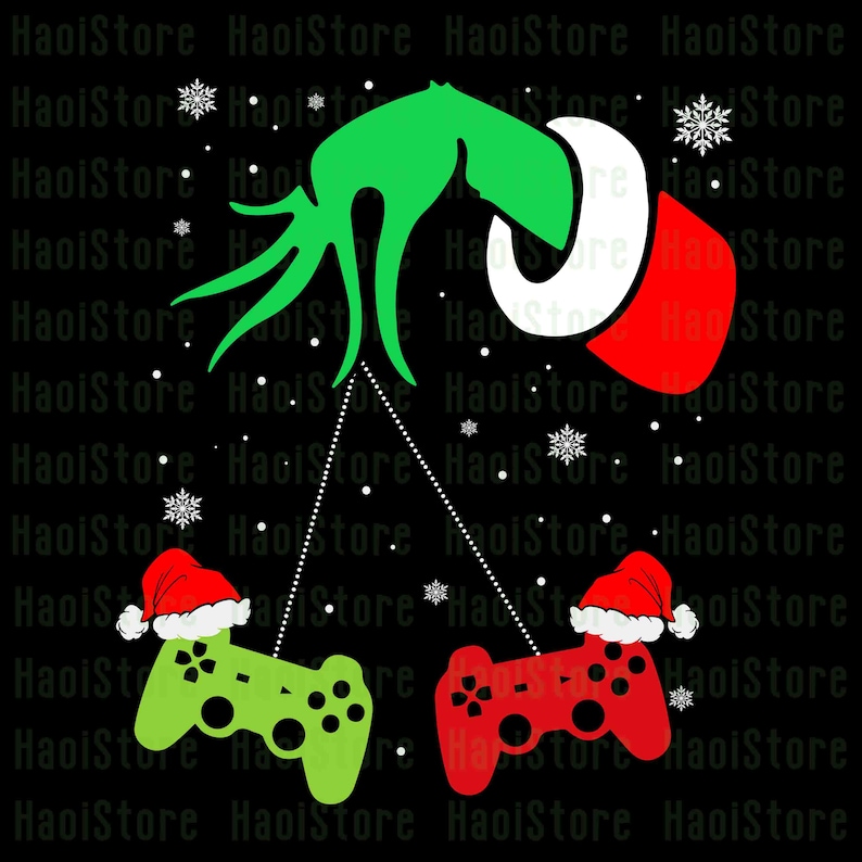 Gaming Christmas Svg, Gamer Santa Svg, Hand Gaming Christmas Svg, Gamer ...