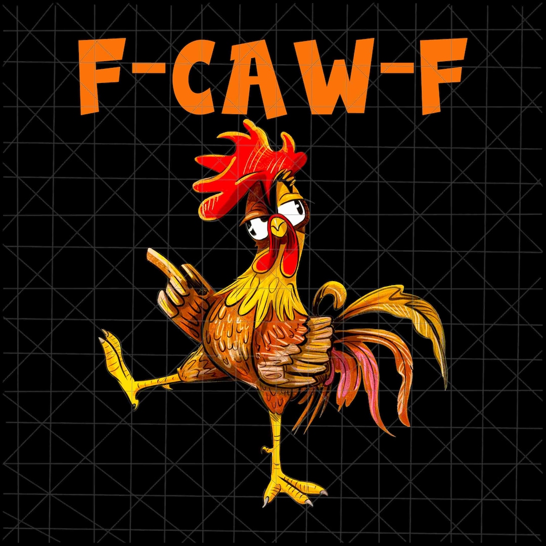 Pollo F-Caw-F Png, Meme de gallo Clipart, Gallo loco divertido Png ...