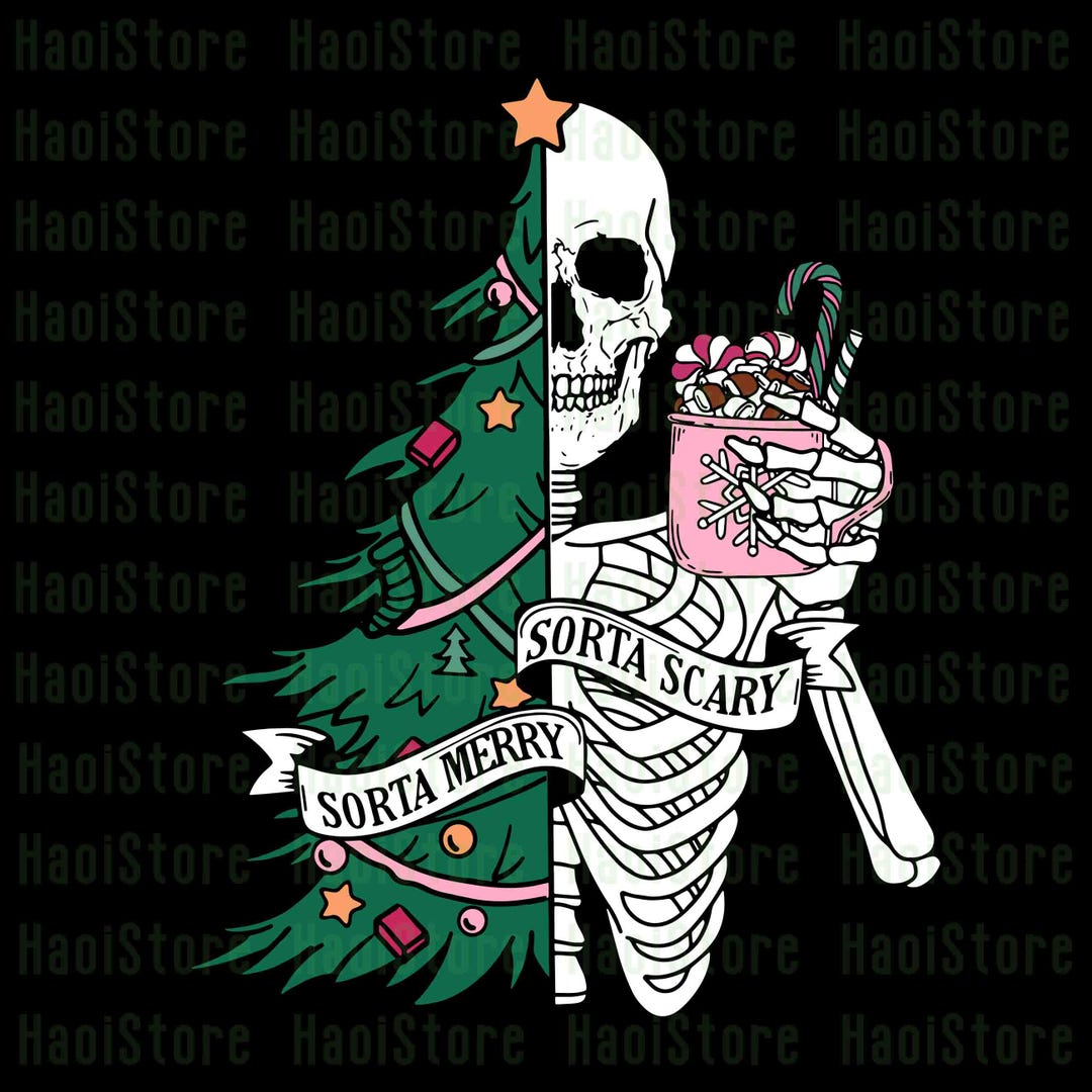 Scary Skeleton Xmas Tree Svg, Skeleton Christmas Svg, Skeleton Tree ...