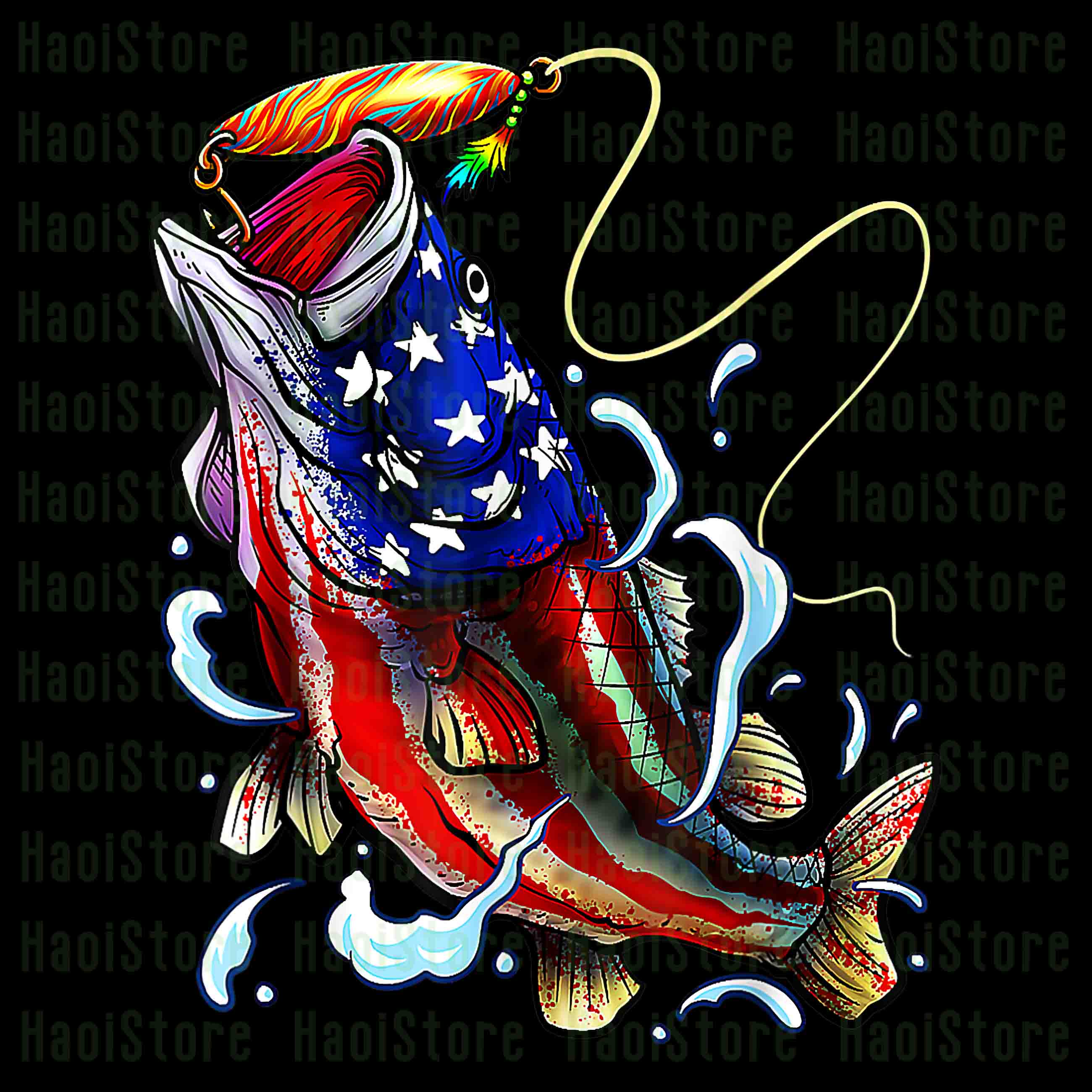 Fishing American Flag Png, Fishing Png, Fishing 4th of July Png ...