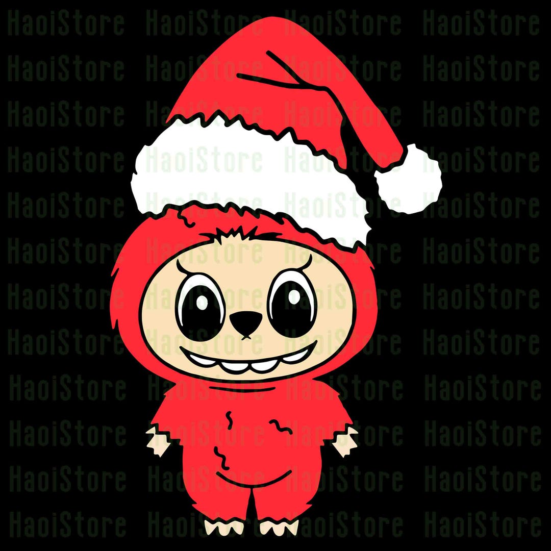 Labubu Navidad Svg, Labubu Santa Svg, Labubu Svg, Niña Mujer Navidad ...