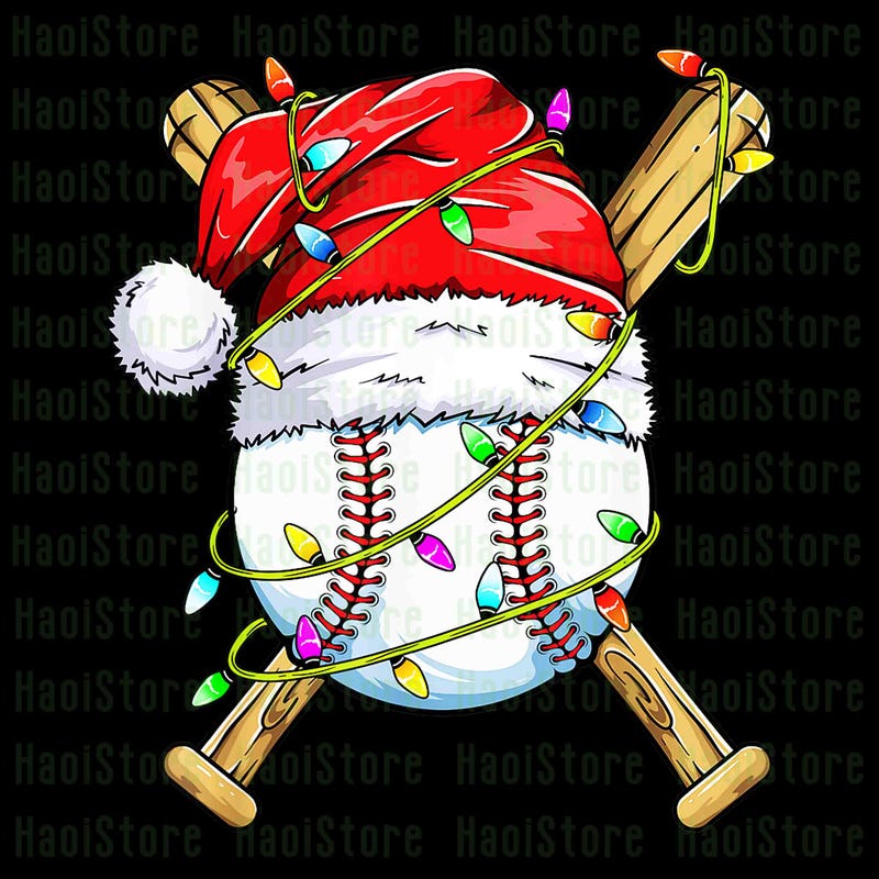 Baseball Christmas Svg - Etsy