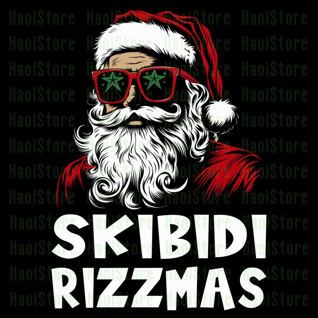 Skibidi Rizzmas Christmas Png, Santa Claus Merry Rizz Mas Sigmas Png ...