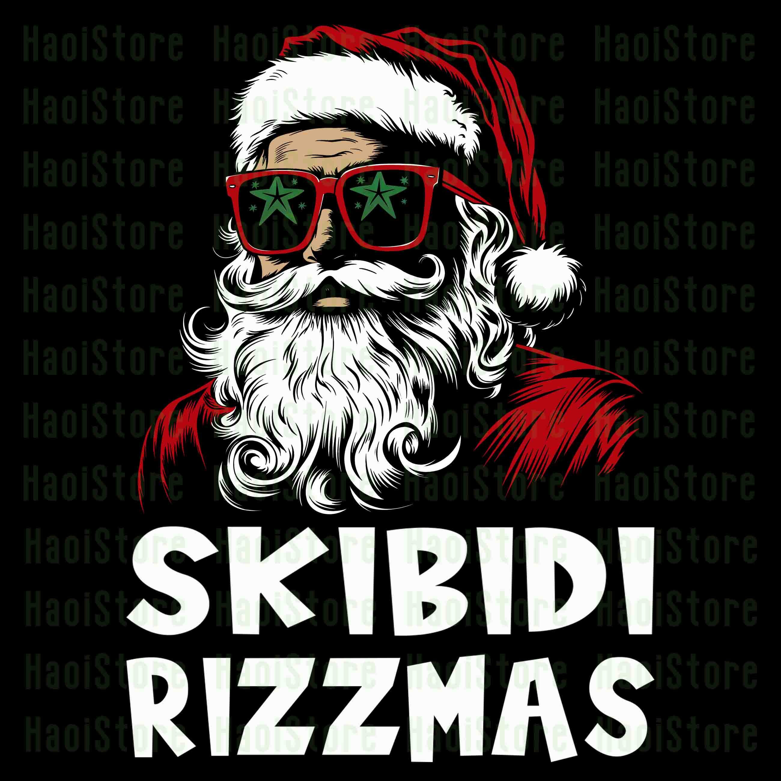 Skibidi Rizzmas Christmas Png, Santa Claus Merry Rizz Mas Sigmas Png ...
