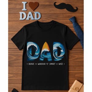 Brave Warrior Smart Wise Dad Png, Surfing Father's Day Png, Surfing Dad ...