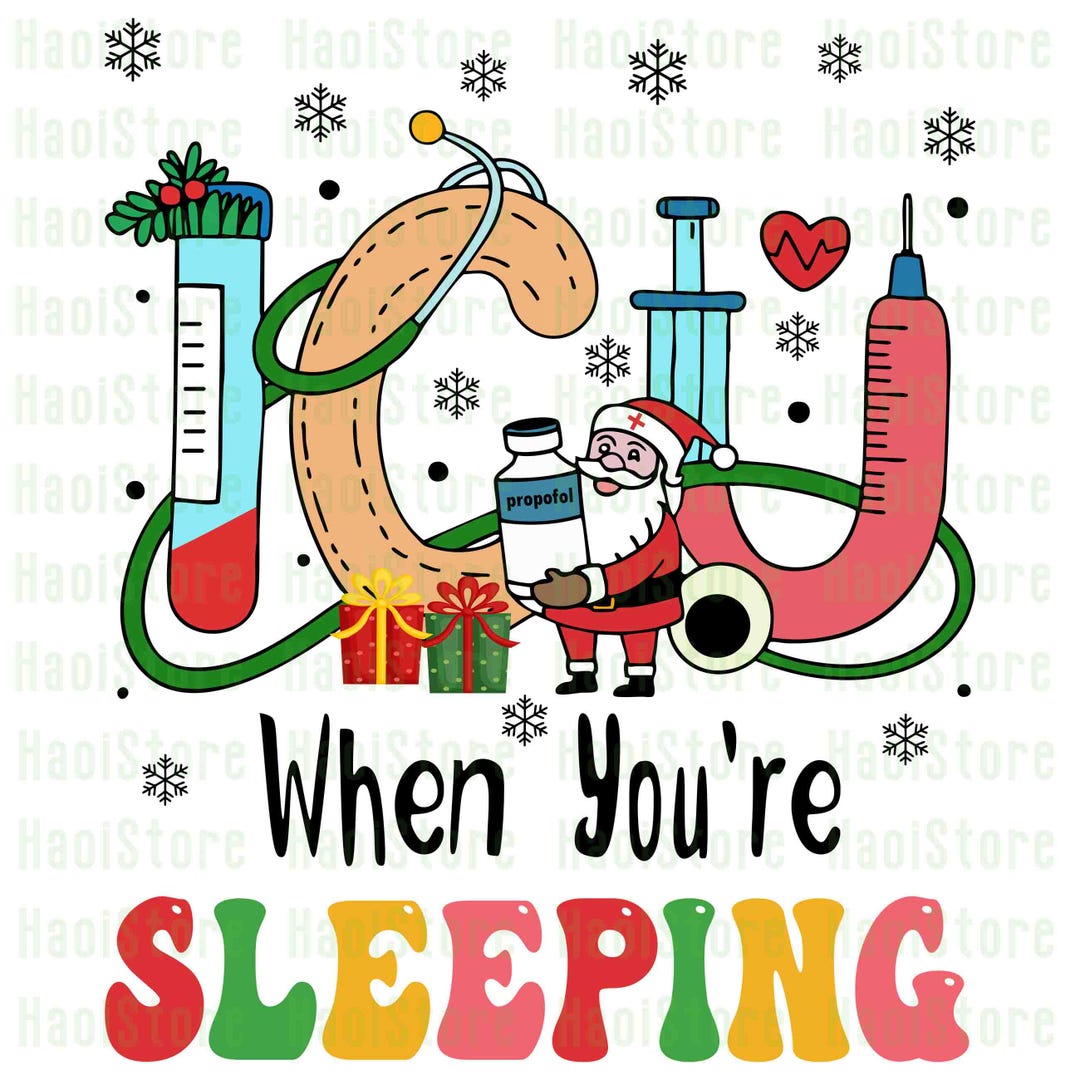 ICU When You're Sleeping Svg, Christmas Nurse Svg, ICU Nurse Svg, ICU ...