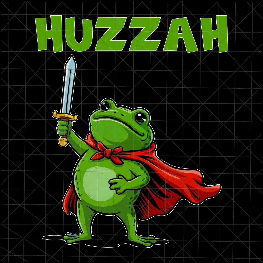 Huzzah Frog Knight Png, Frog Knight Png, Medieval Frog Humor, Huzzah ...