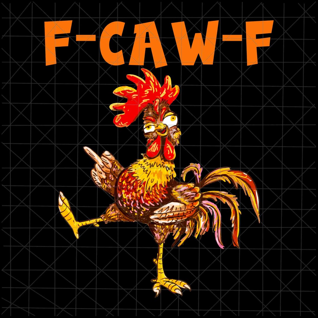 F-caw-f Chicken Png, Rooster Meme Clipart, Funny Crazy Rooster Png ...