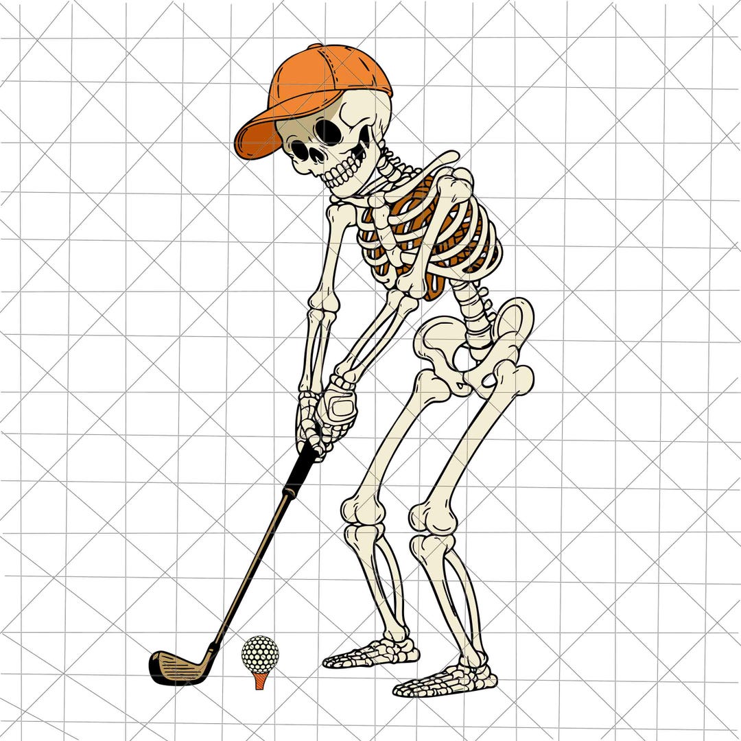 Skeleton Golfer Golf Halloween Svg, Golf Halloween Svg, Skeleton ...