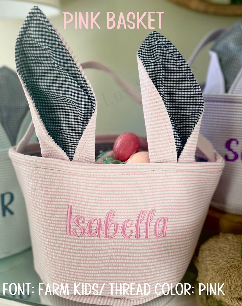 Personalized Easter Basket | Custom Name Easter Basket for Kids | Handmade Easter Gift Basket ...