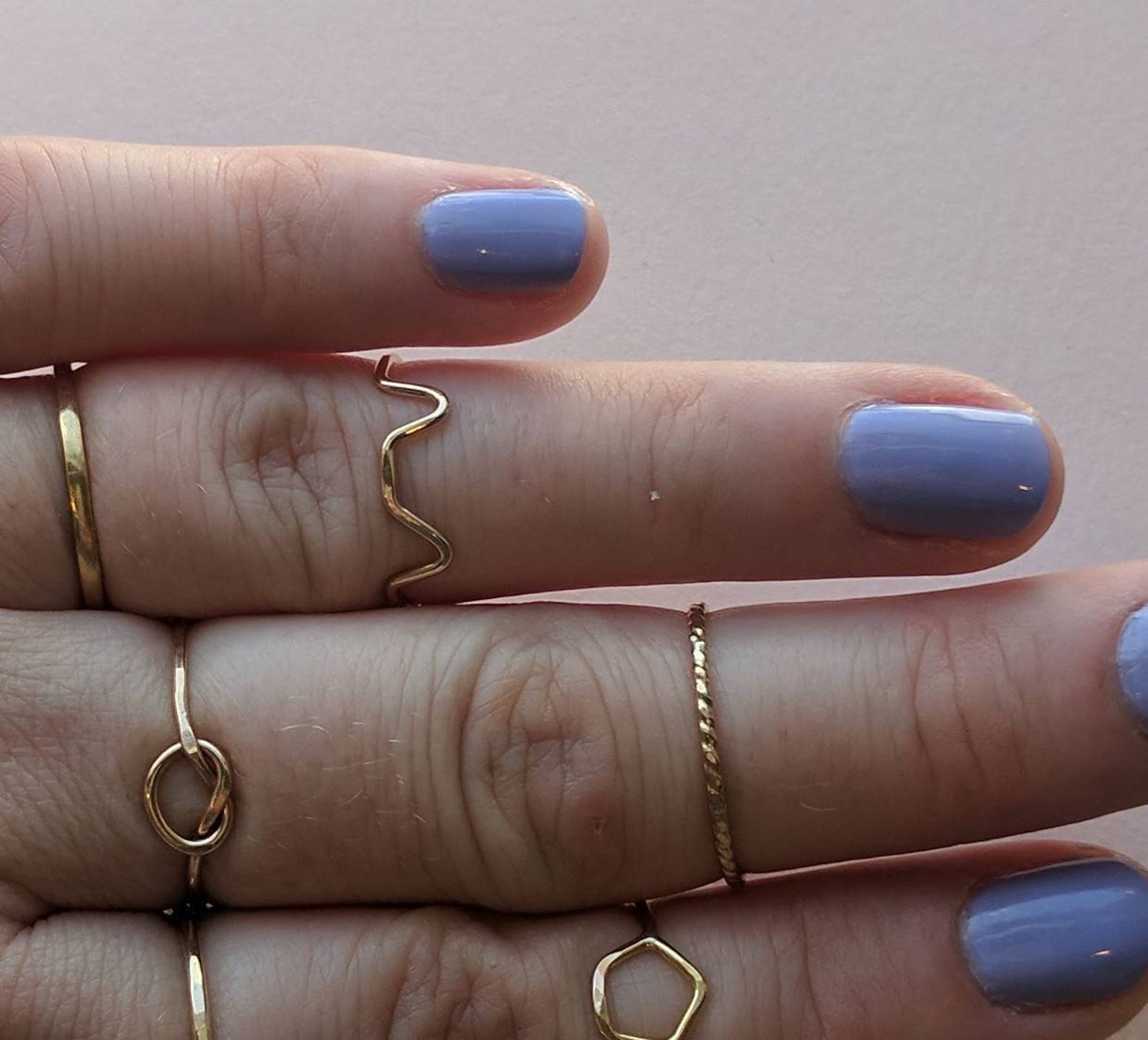 Cat Ear Ring Dainty Gold Filled or Sterling Silver Stacking - Etsy