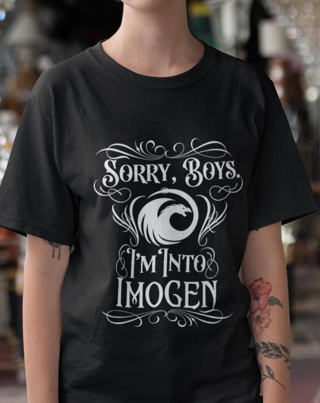 Fourth Wing Sorry Boys Im Into Imogen, LGBTQ Pride Tee, Bookish Queer ...
