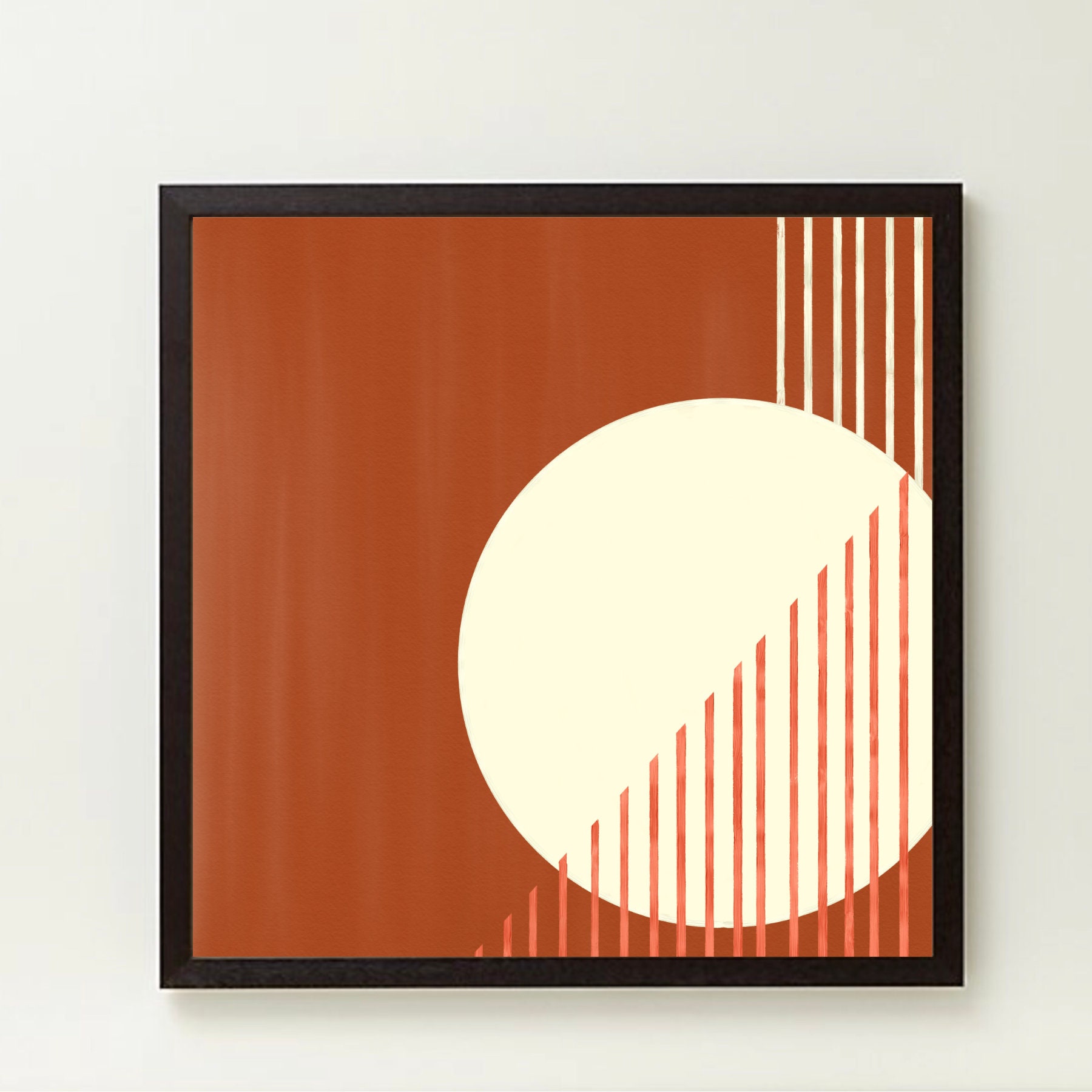 Geometric Abstract Art Print. Popular Printable. Square Earth - Etsy