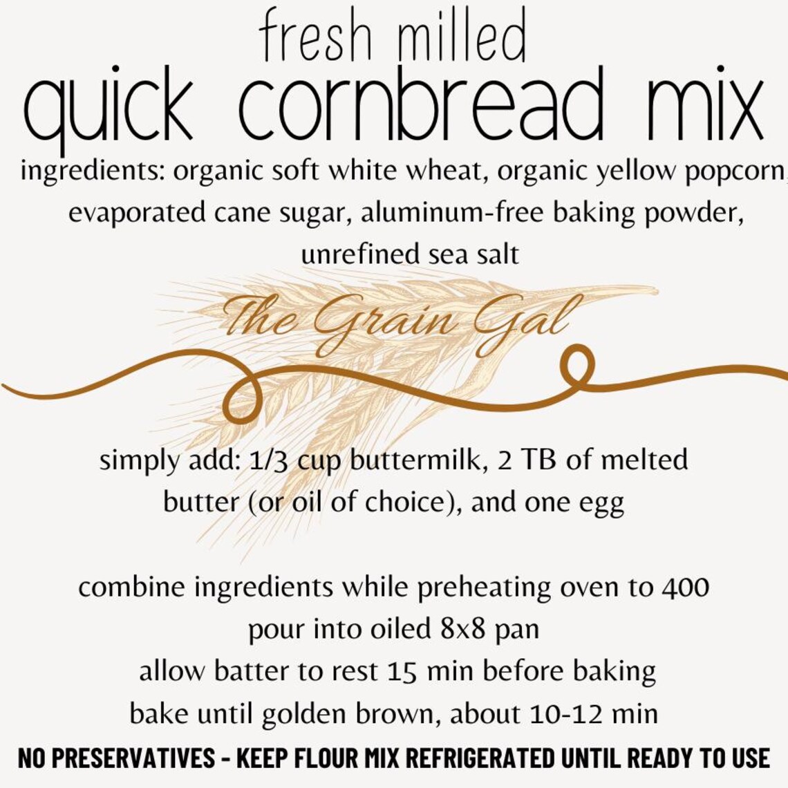 Quick Cornbread Mix - Etsy