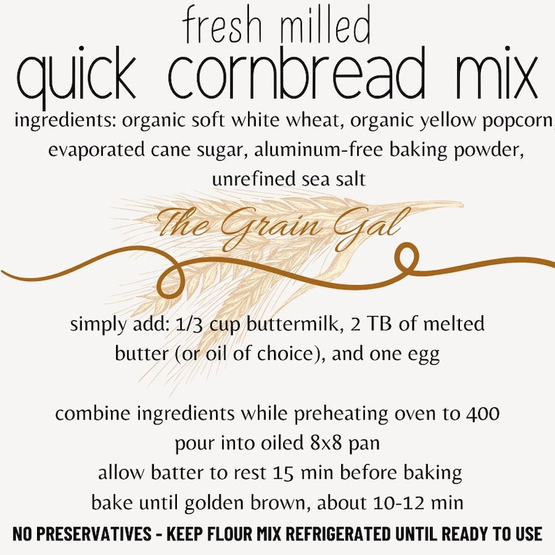 Quick Cornbread Mix - Etsy