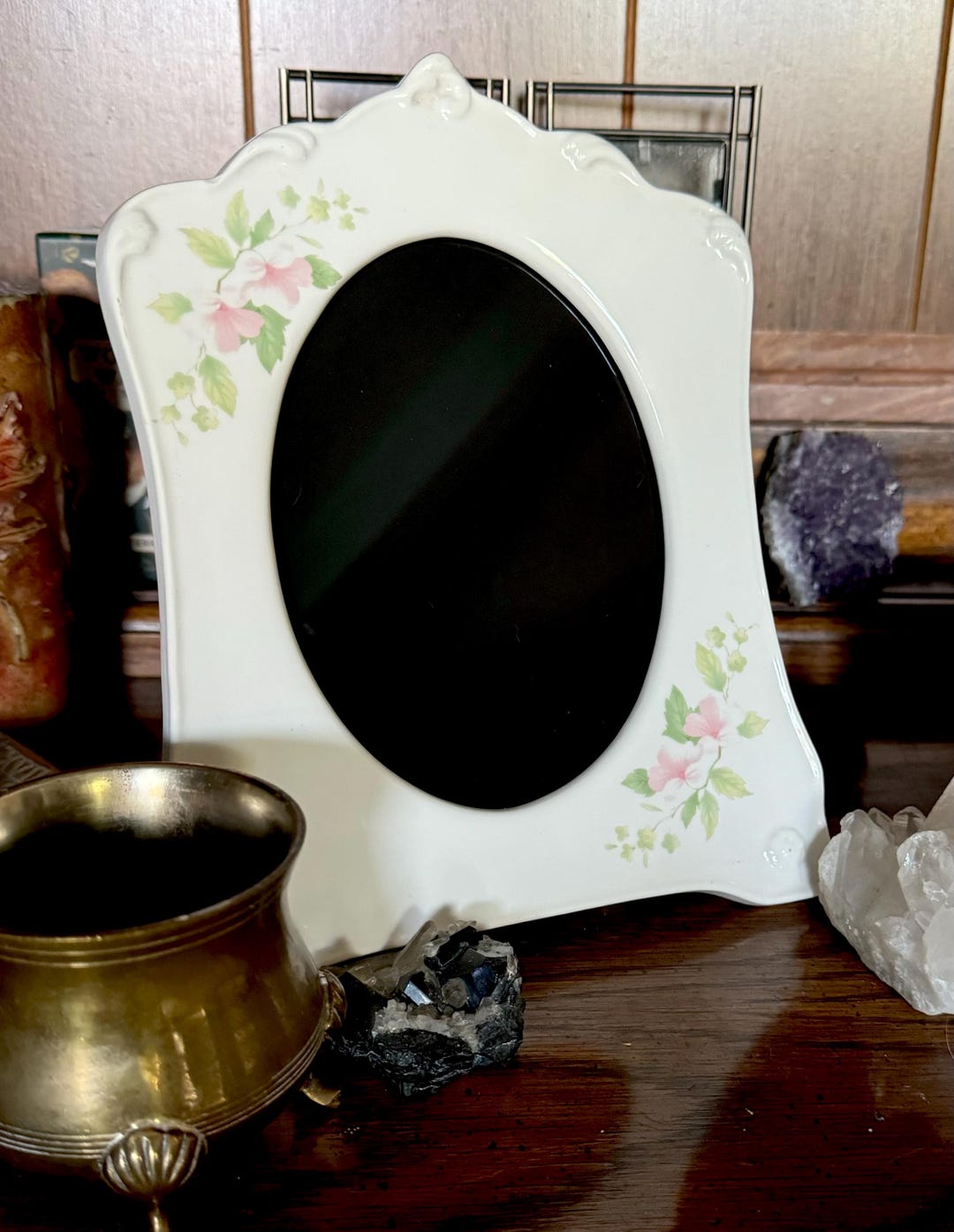 Cottagecore Black Scrying Mirror - Etsy