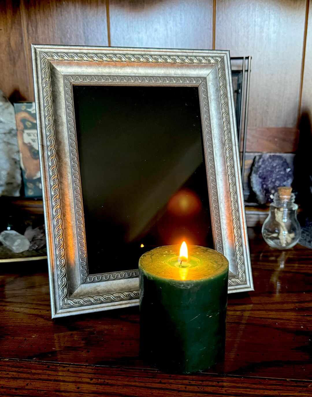 Vintage Ornate Black Scrying Mirror - Etsy