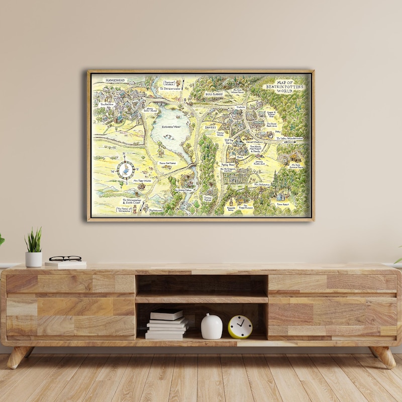 Beatrix Potter Map Print - Etsy UK