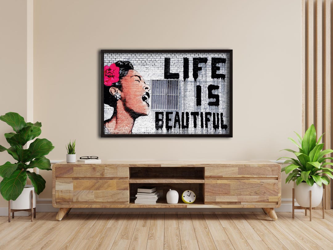 Banksy Life is Beautiful Canvas, Banksy Life is Beautiful, Printed ...