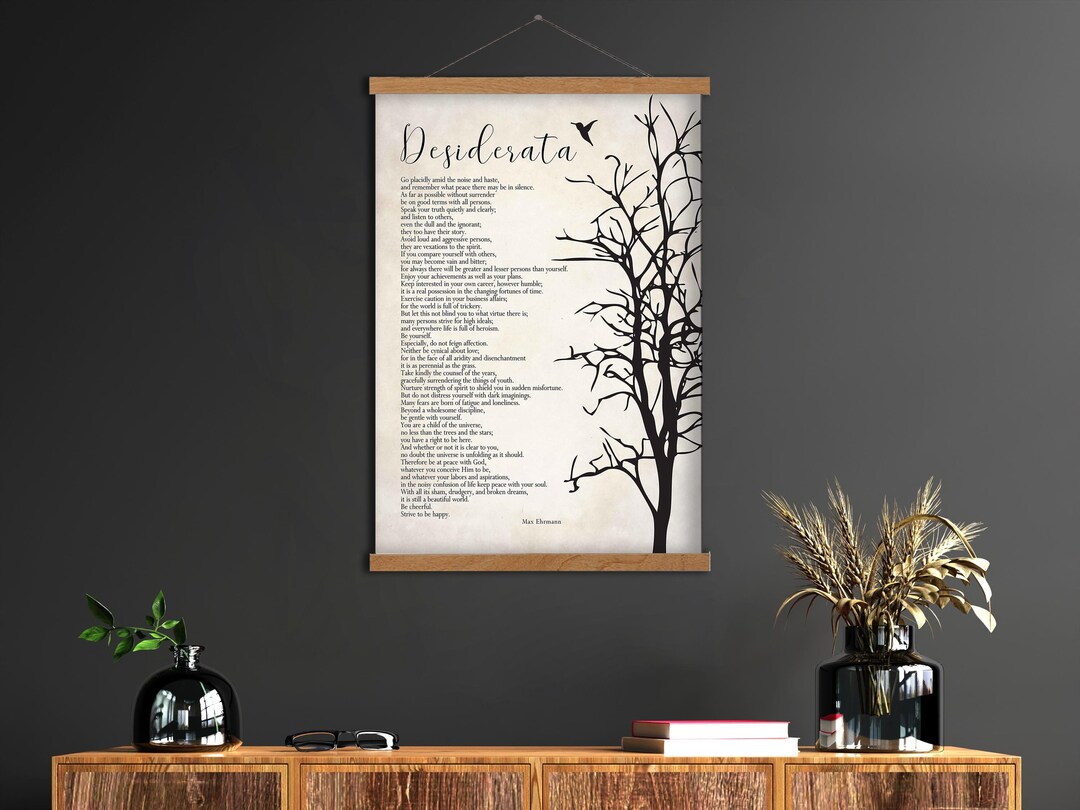 Desiderata Poem Print, Poetry Print, Poem Print, Law of Attraction, Art ...