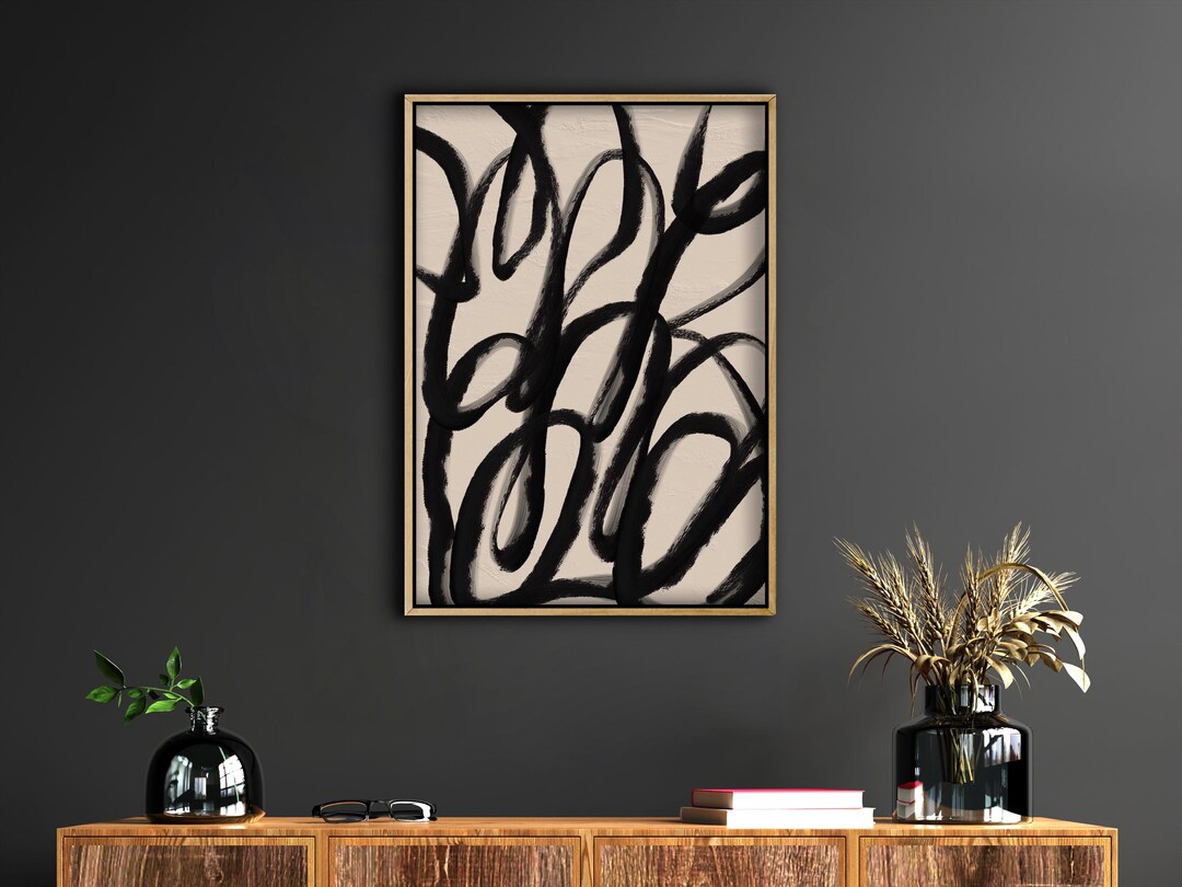 Circle Loops Art,abstract Painting Canvas Gallery Wall Decor ...