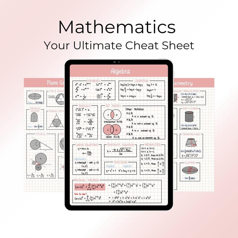 Mathematics Cheat Sheet (complete) Best for Engineering Student ...
