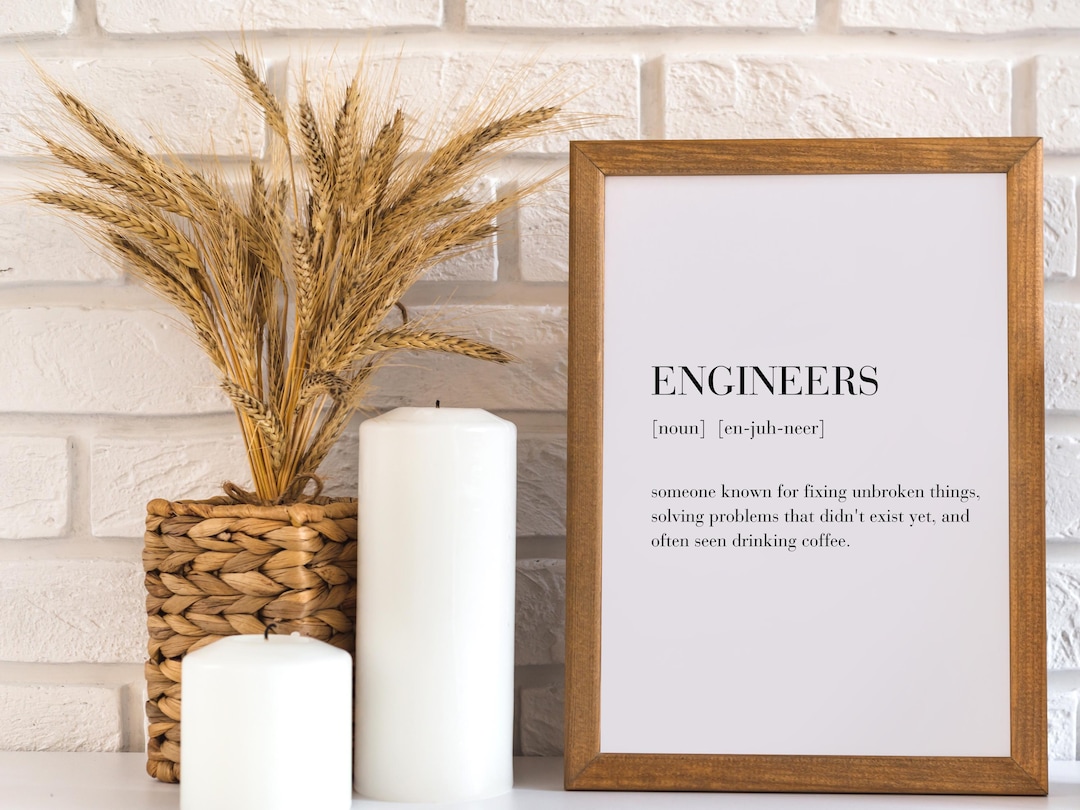 Engineer Wall Art. Printable Study Wall, Best Gifts With Their Partners ...