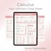 Calculus Cheat Sheet, Printable Study Guides, Best for Engineering ...