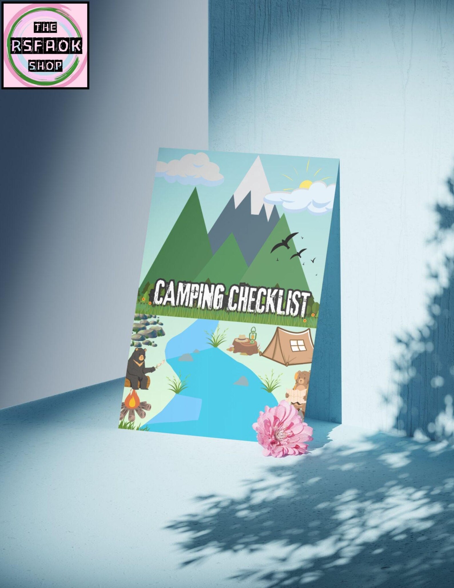 Camping Checklist Canva Template | Bear Theme | Simplified and Detailed ...
