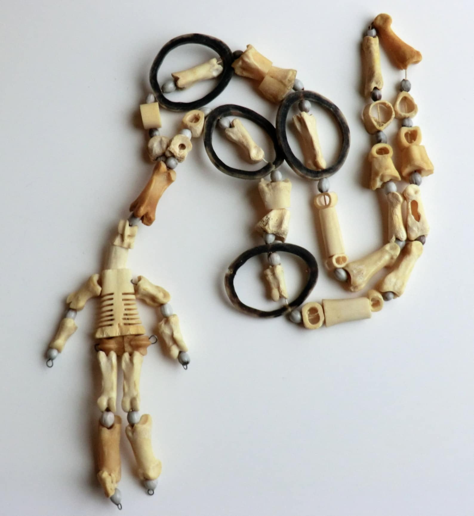 Vintage Halloween Witchdoctor Voodoo Bone Necklace Skeleton | Etsy