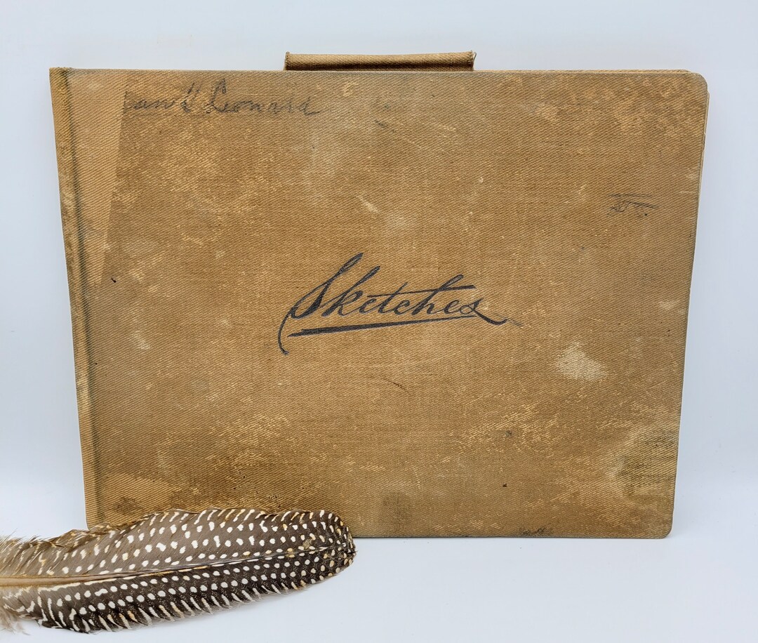 1891 Student's Sketch Book With Graphite Drawings15 Pages Most Fullsome ...