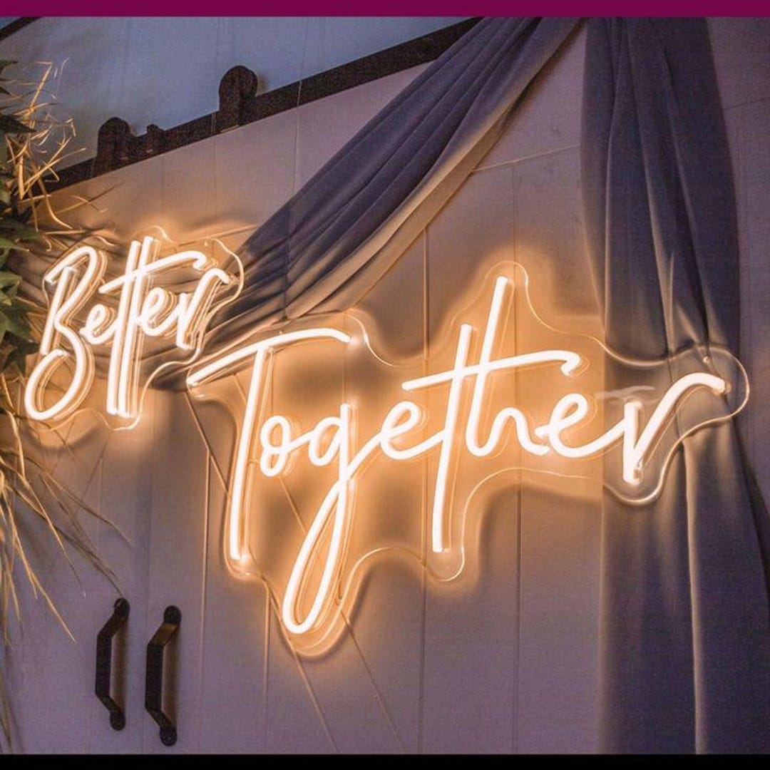 Wedding Neon Lights, Name Wedding Backdrop, Aesthetic Neon Sign, LED ...