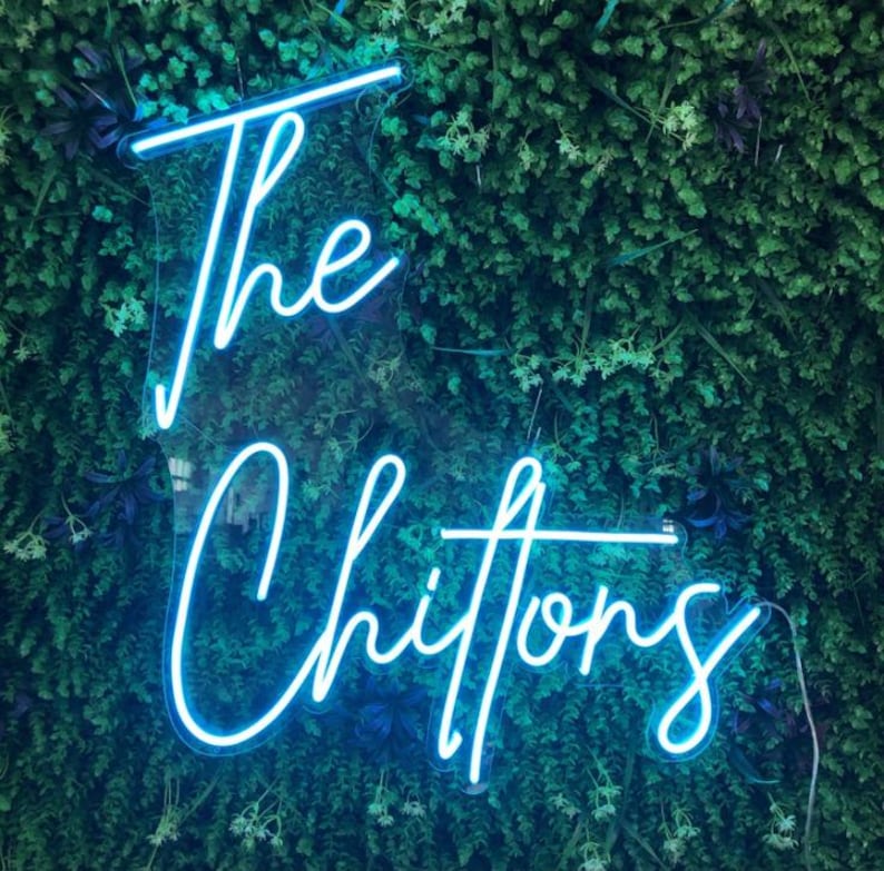 Custom Last Name Neon Sign, Wedding Backdrop Signs, Reception Neon ...