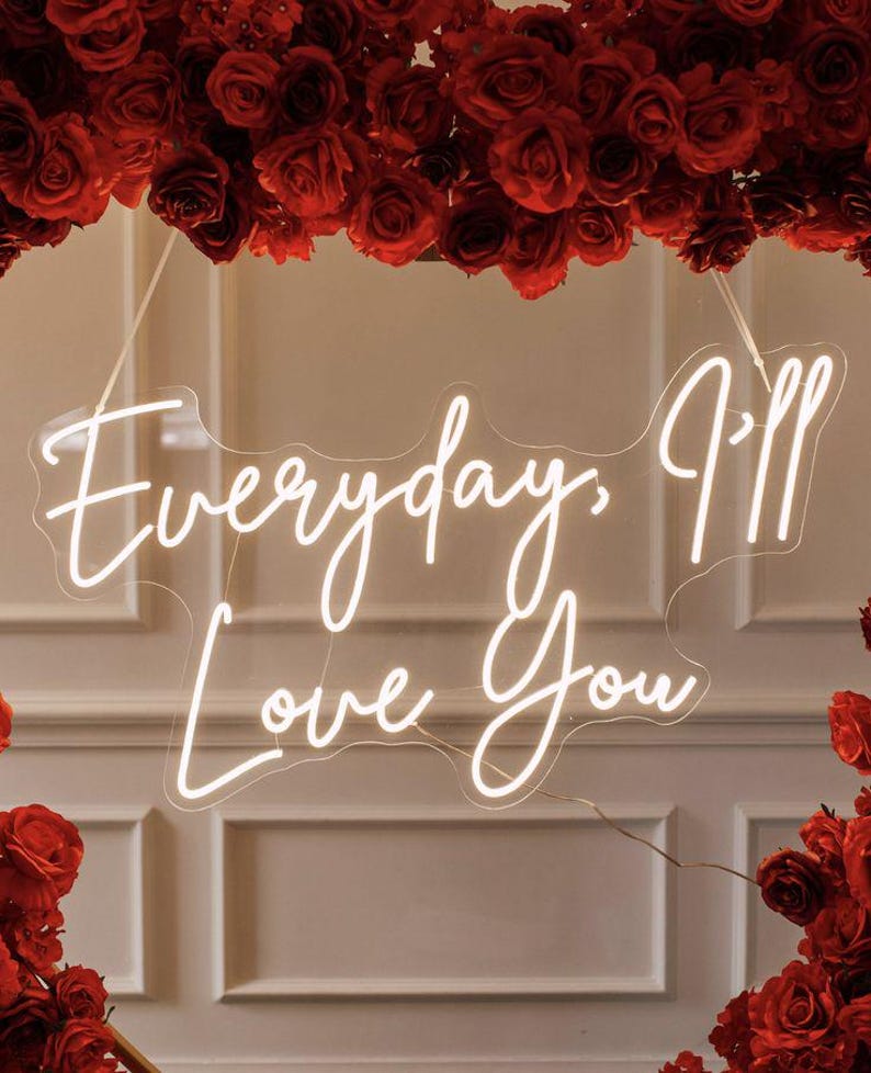 Custom Wedding Neon Sign/ Last Name Neon Sign/ Aesthetic Wedding Decor ...