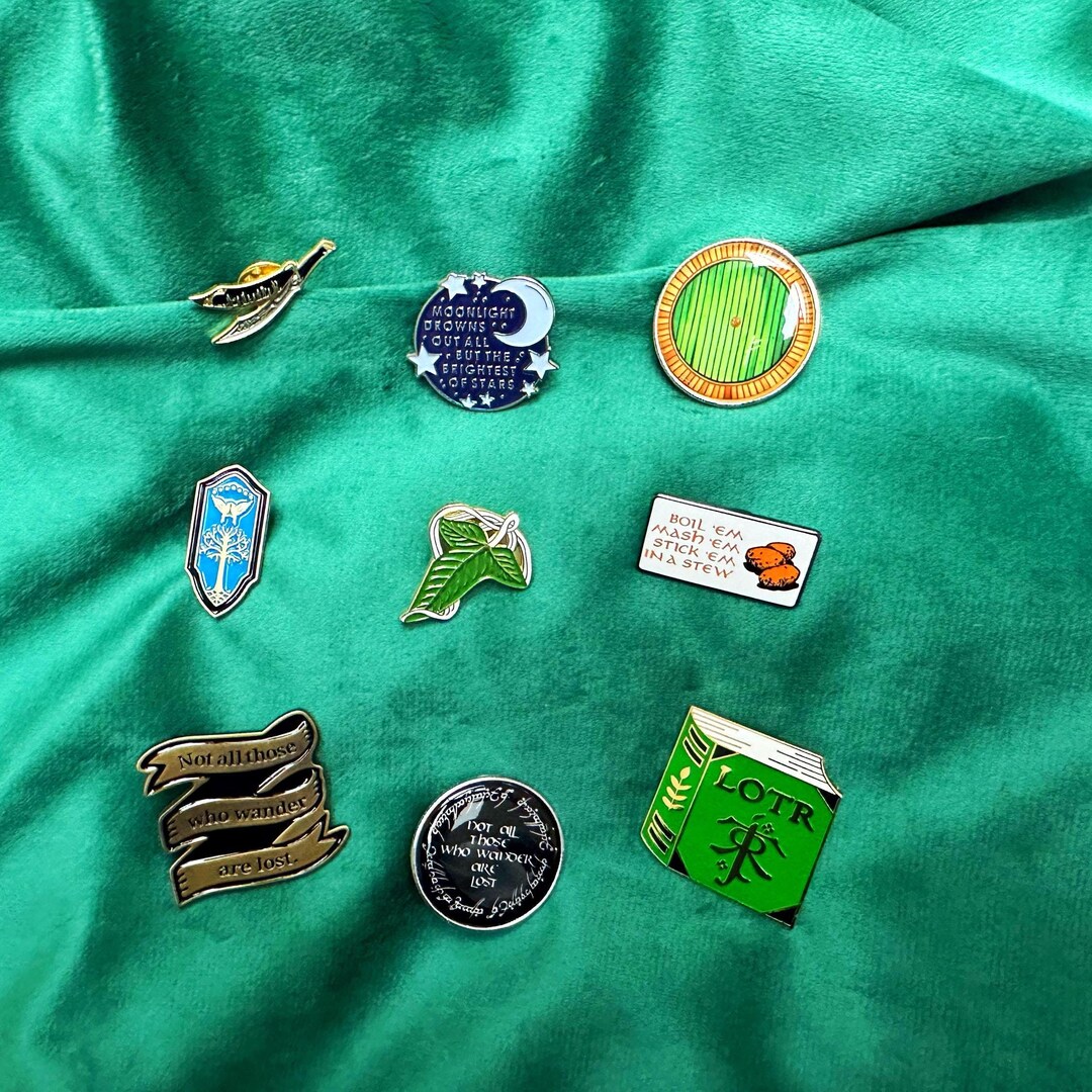LOTR Collectable Pins, LOTR Gift for Him, Elven Enamel Pin for Her ...