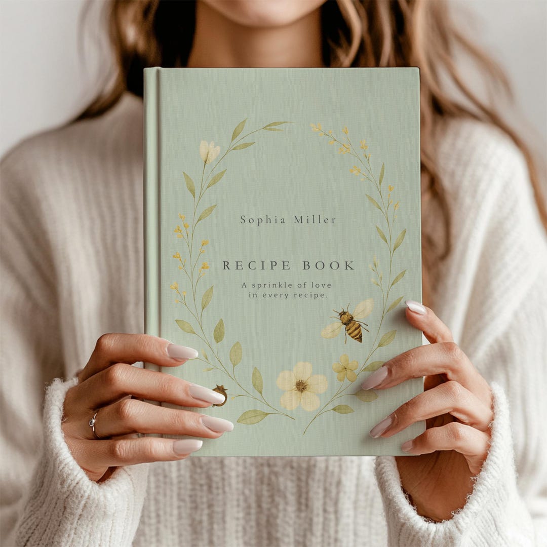 Personalized Recipe Book: Custom Floral Cookbook, Family Chef Gift - Etsy