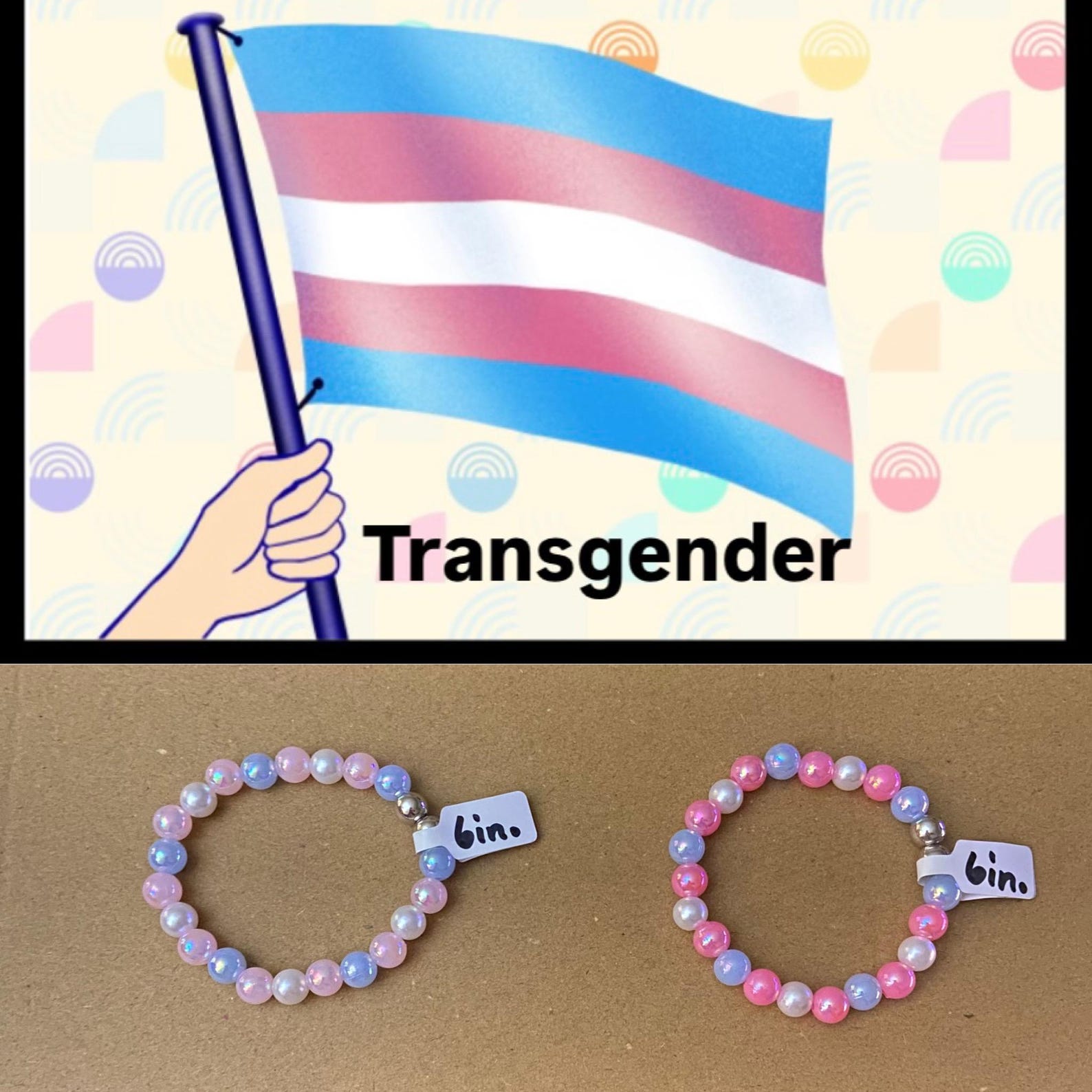 Customizable Pride Flag Colors Bead Bracelets - Etsy UK