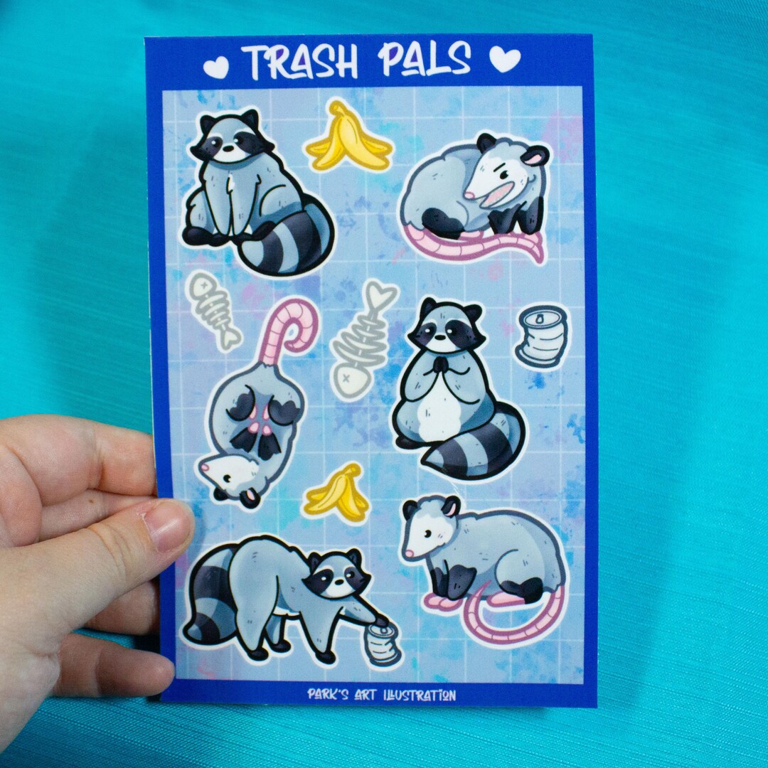 Trash Pals Sticker Sheets - Etsy