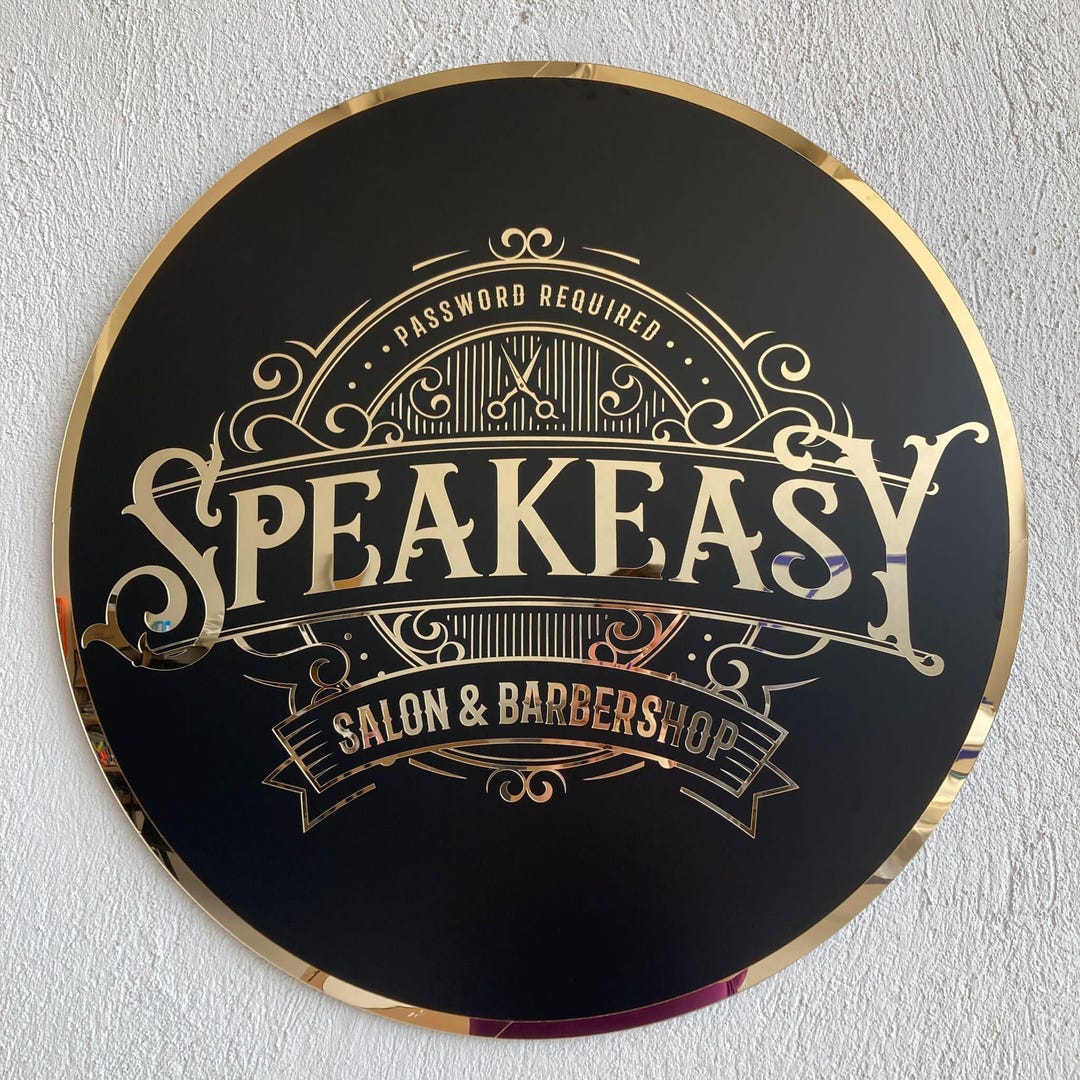 Business Mirror Logo Sign Acrylic Custom Logo Decoration Office Door ...