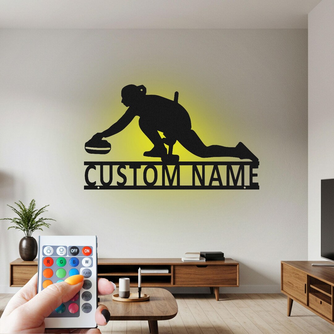 Custom Curling Metal Wall Art With LED: Personalized Name Sign - Etsy
