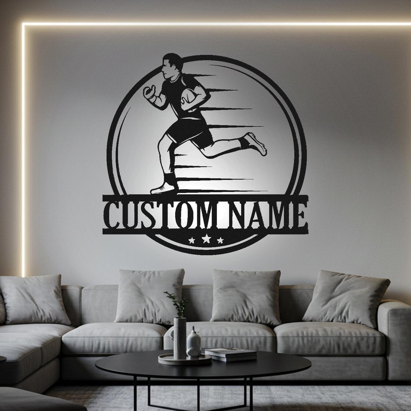 Custom Rugby LED Metal Wall Art: Personalized Sports Sign - Etsy